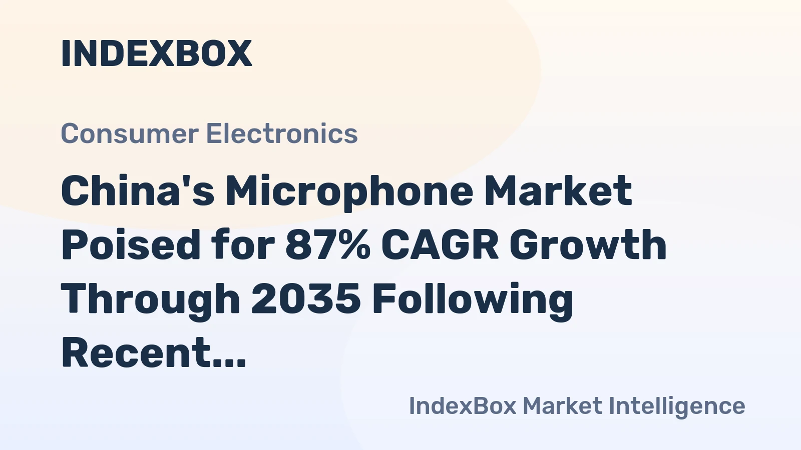 China's Microphone Market Poised for 87% CAGR Growth Through 2035 Following Recent Contraction