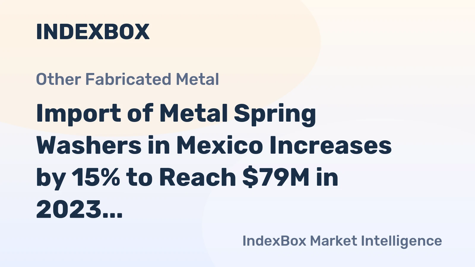 Import of Metal Spring Washers in Mexico Increases by 15% to Reach $79M in 2023