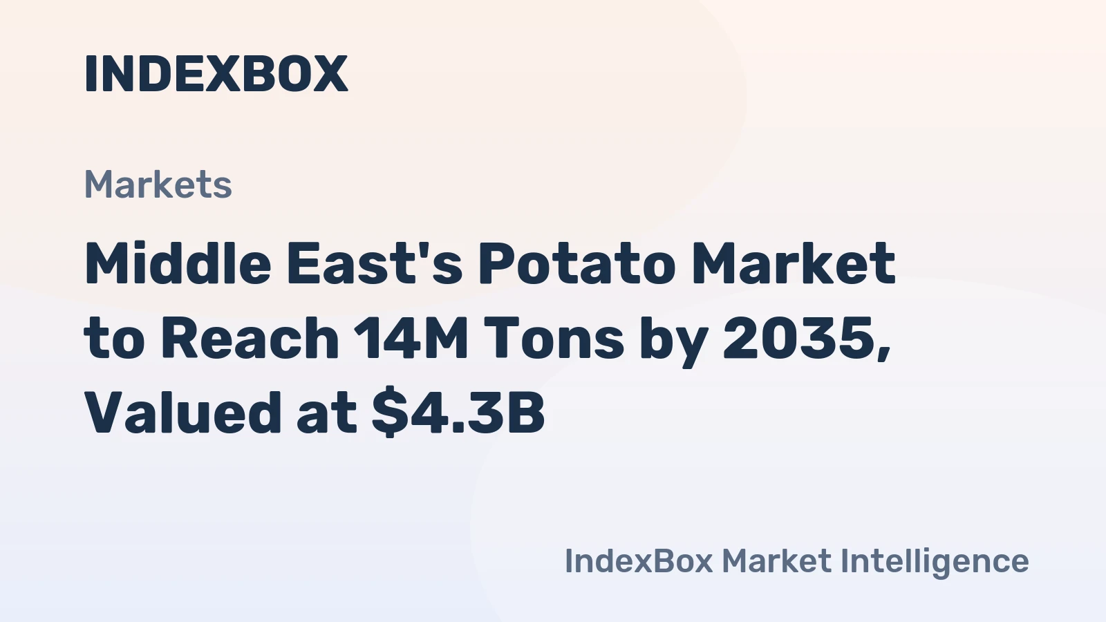 Middle East's Potato Market to Reach 14M Tons by 2035, Valued at $4.3B
