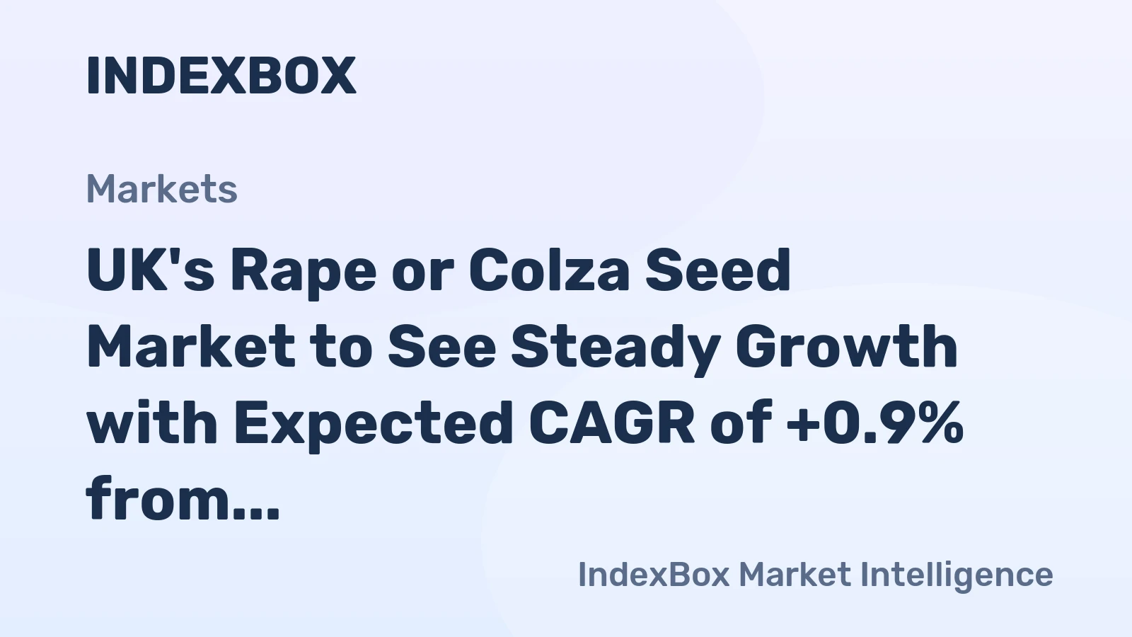 UK's Rape or Colza Seed Market to See Steady Growth with Expected CAGR of +0.9% from 2024 to 2035