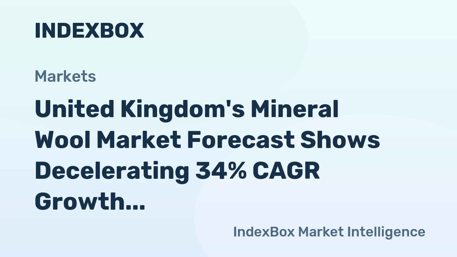United Kingdom's Mineral Wool Market Forecast Shows Decelerating 34% CAGR Growth Through 2035