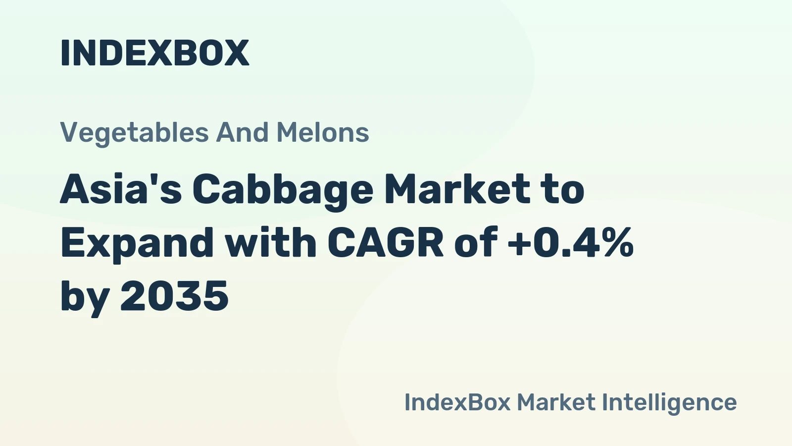 Asia's Cabbage Market to Expand with CAGR of +0.4% by 2035