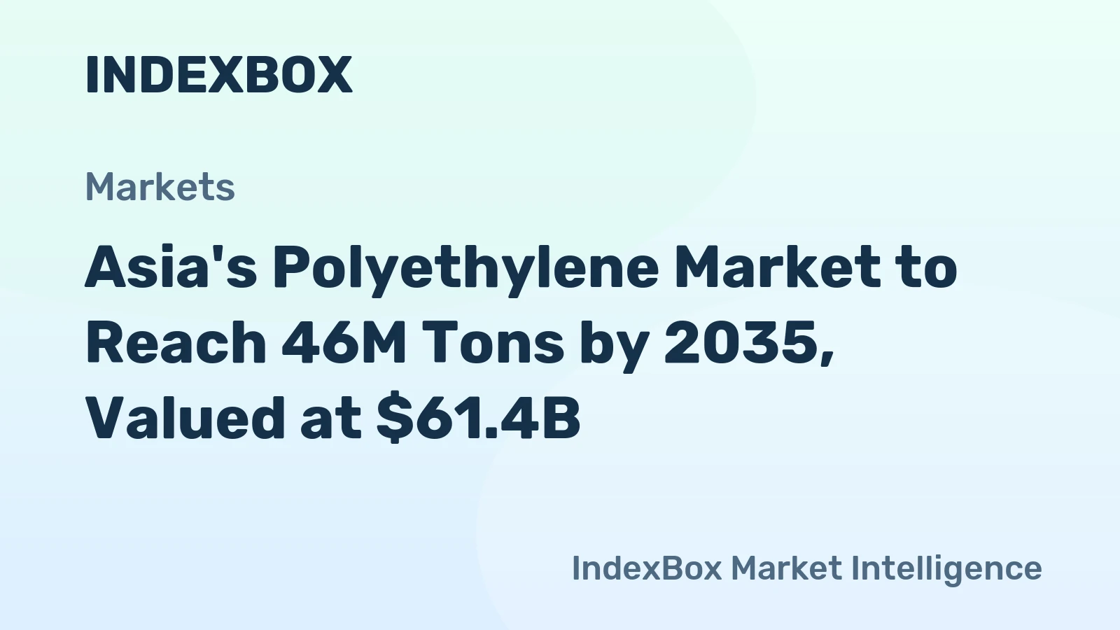 Asia's Polyethylene Market to Reach 46M Tons by 2035, Valued at $61.4B