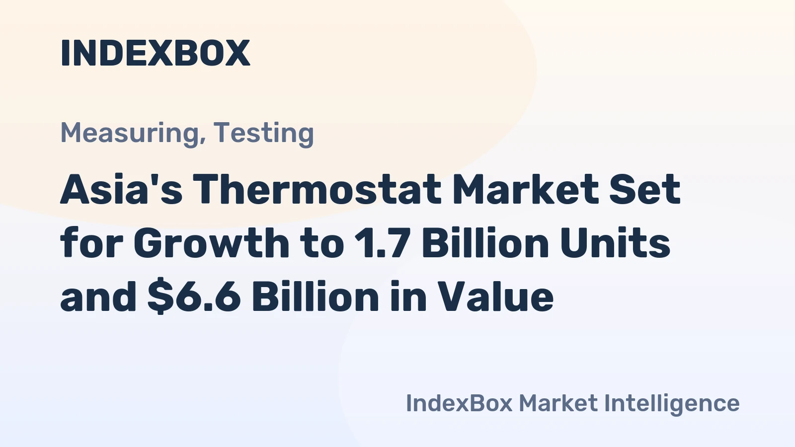 Asia's Thermostat Market Set for Growth to 1.7 Billion Units and $6.6 Billion in Value