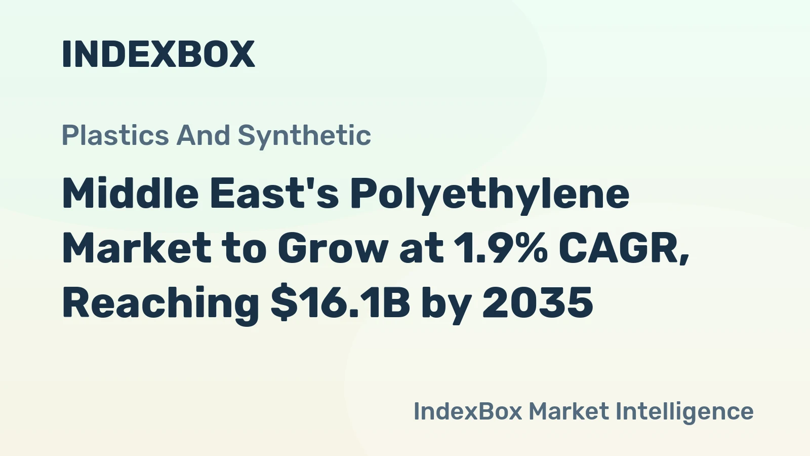 Middle East's Polyethylene Market to Grow at 1.9% CAGR, Reaching $16.1B by 2035
