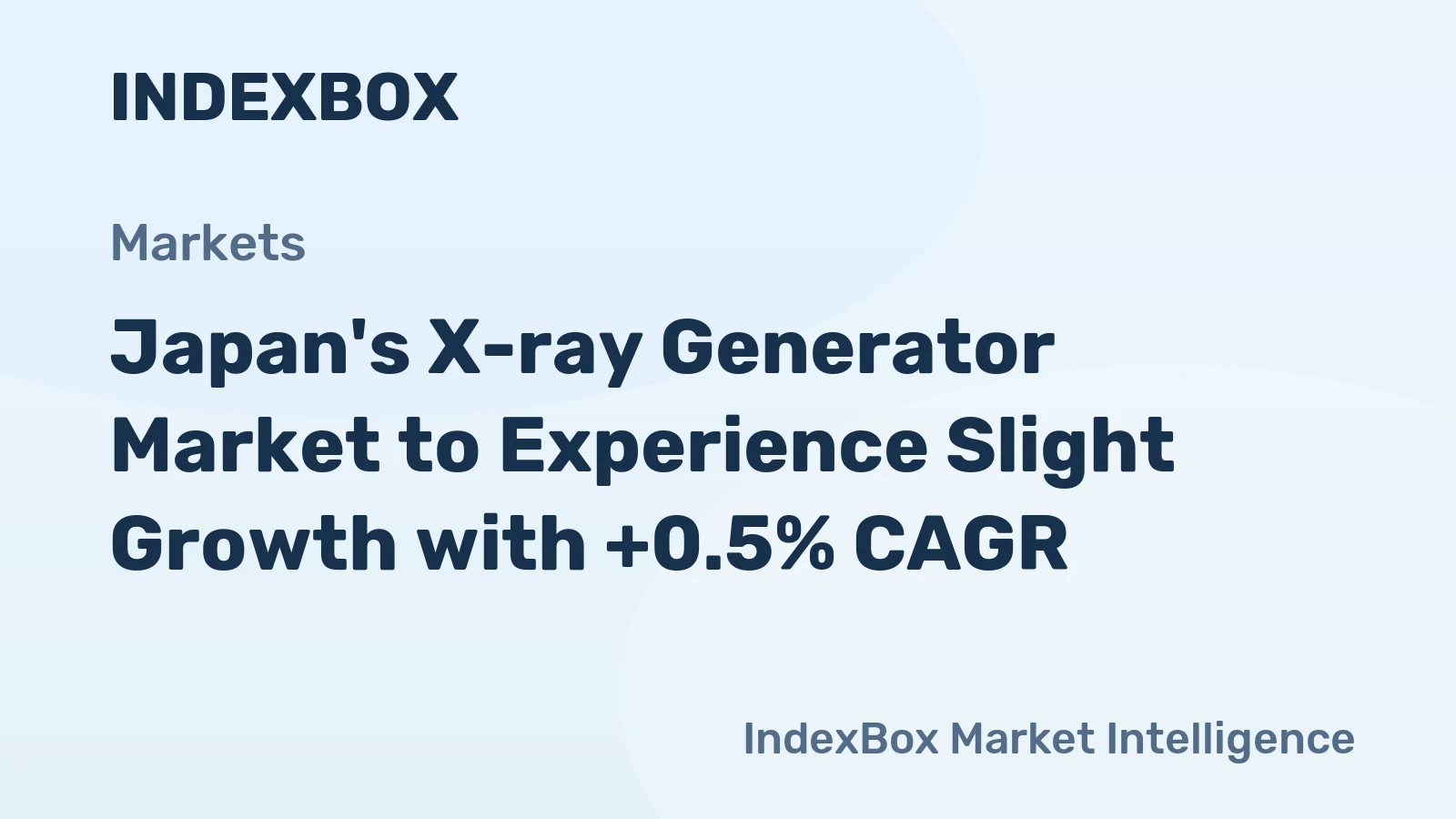 Japan's X-ray Generator Market to Experience Slight Growth with +0.5% CAGR