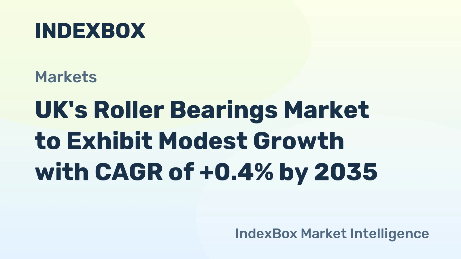 UK's Roller Bearings Market to Exhibit Modest Growth with CAGR of +0.4% by 2035