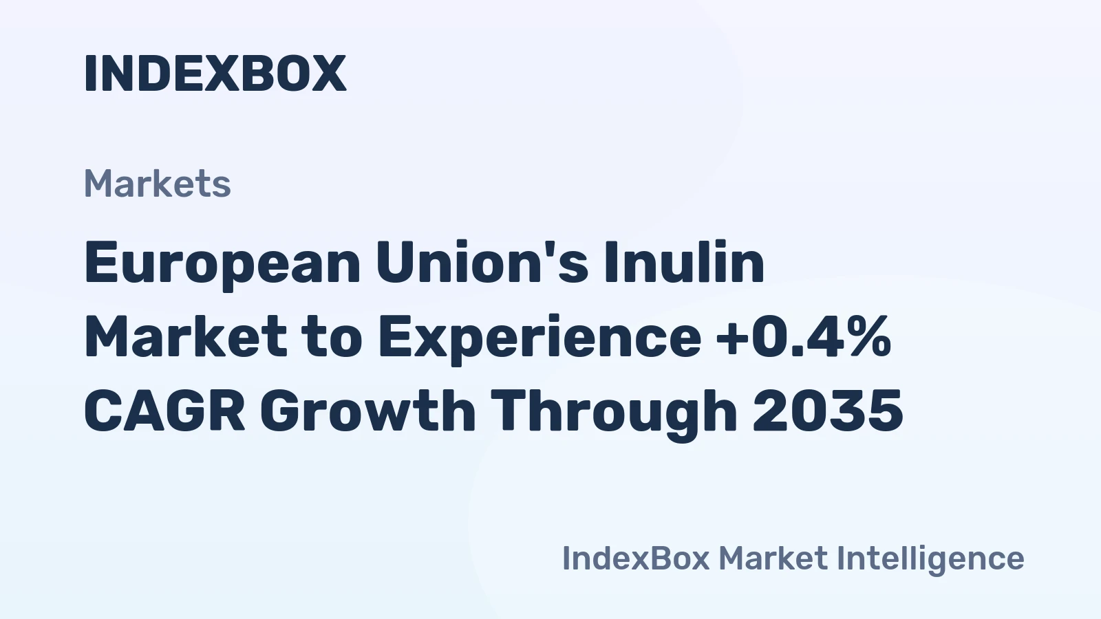 European Union's Inulin Market to Experience +0.4% CAGR Growth Through 2035