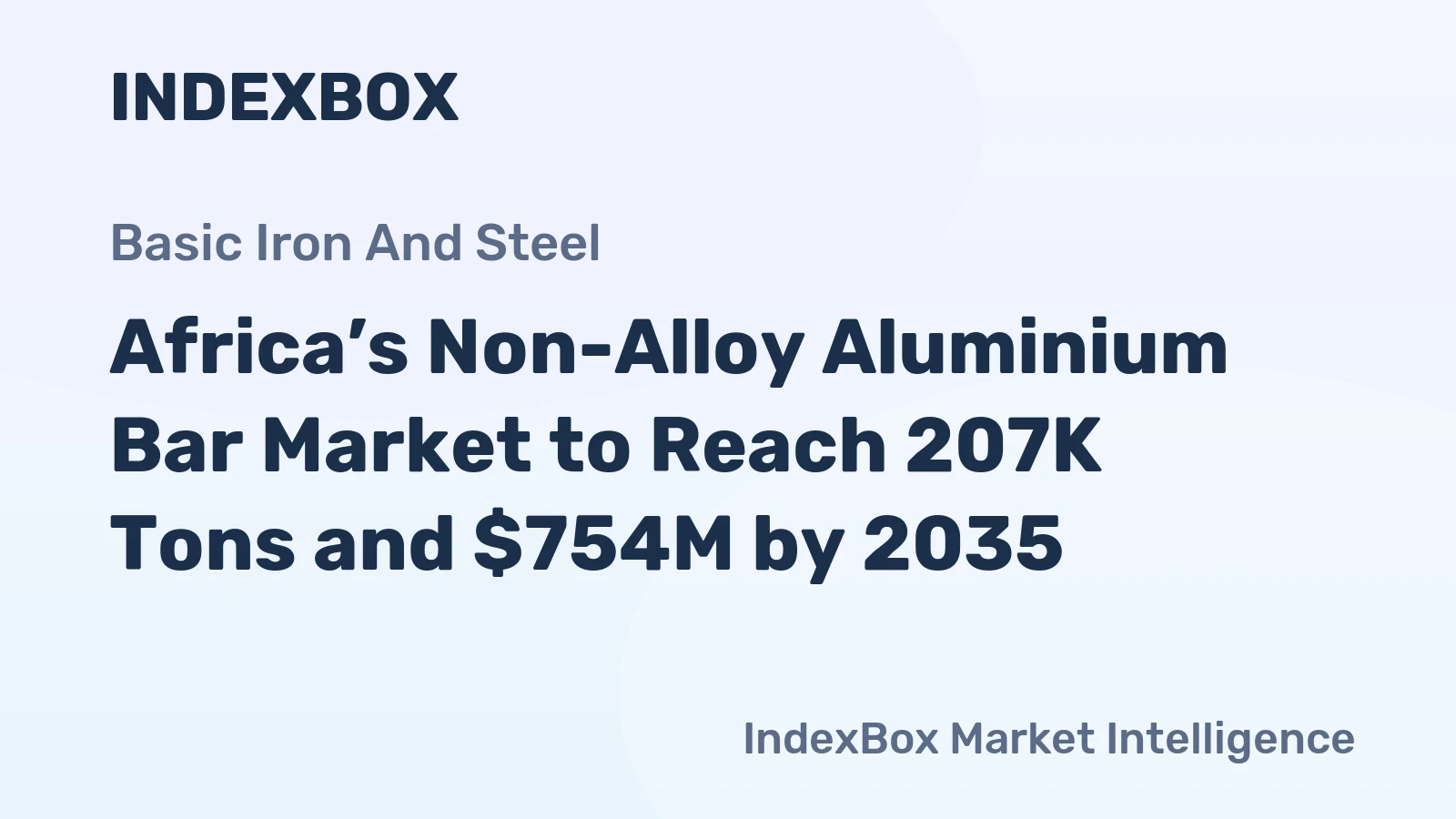 Africa’s Non-Alloy Aluminium Bar Market to Reach 207K Tons and $754M by 2035