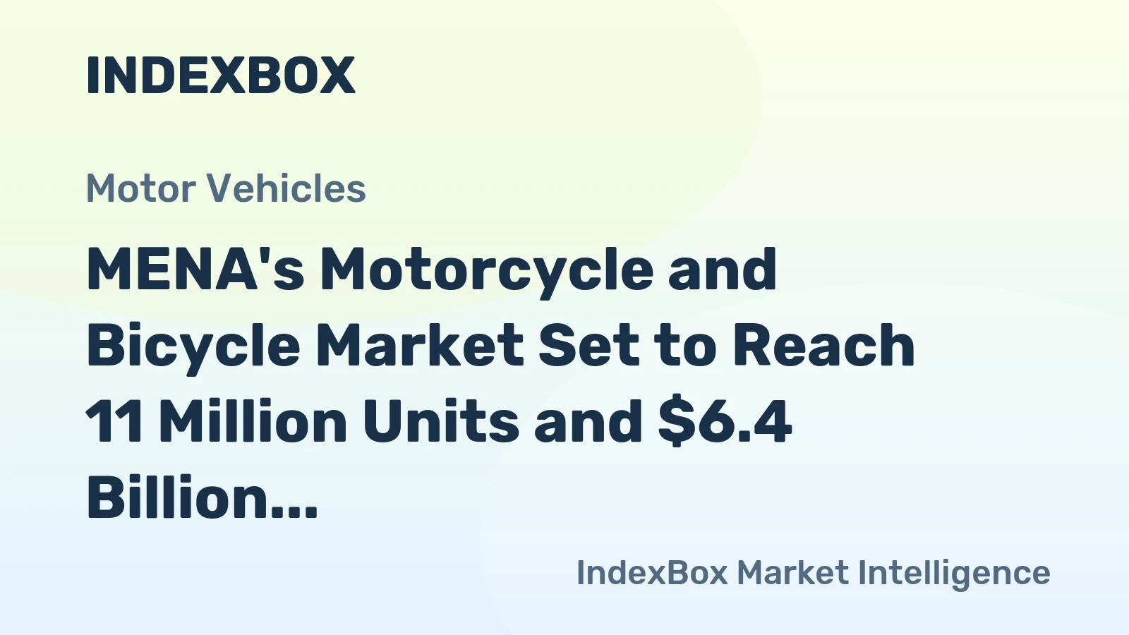 MENA's Motorcycle and Bicycle Market Set to Reach 11 Million Units and $6.4 Billion
