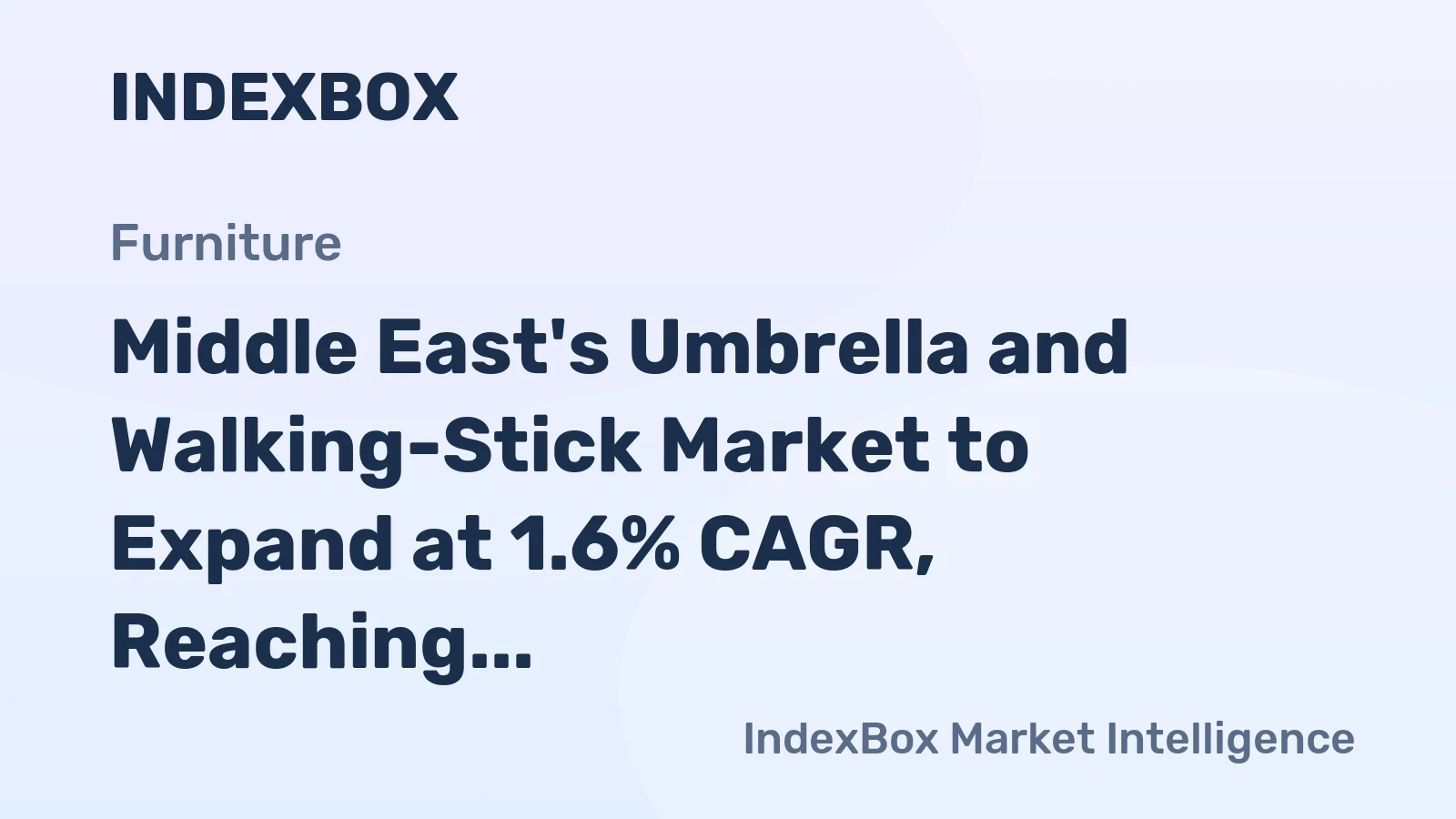 Middle East's Umbrella and Walking-Stick Market to Expand at 1.6% CAGR, Reaching 53M Units by 2035