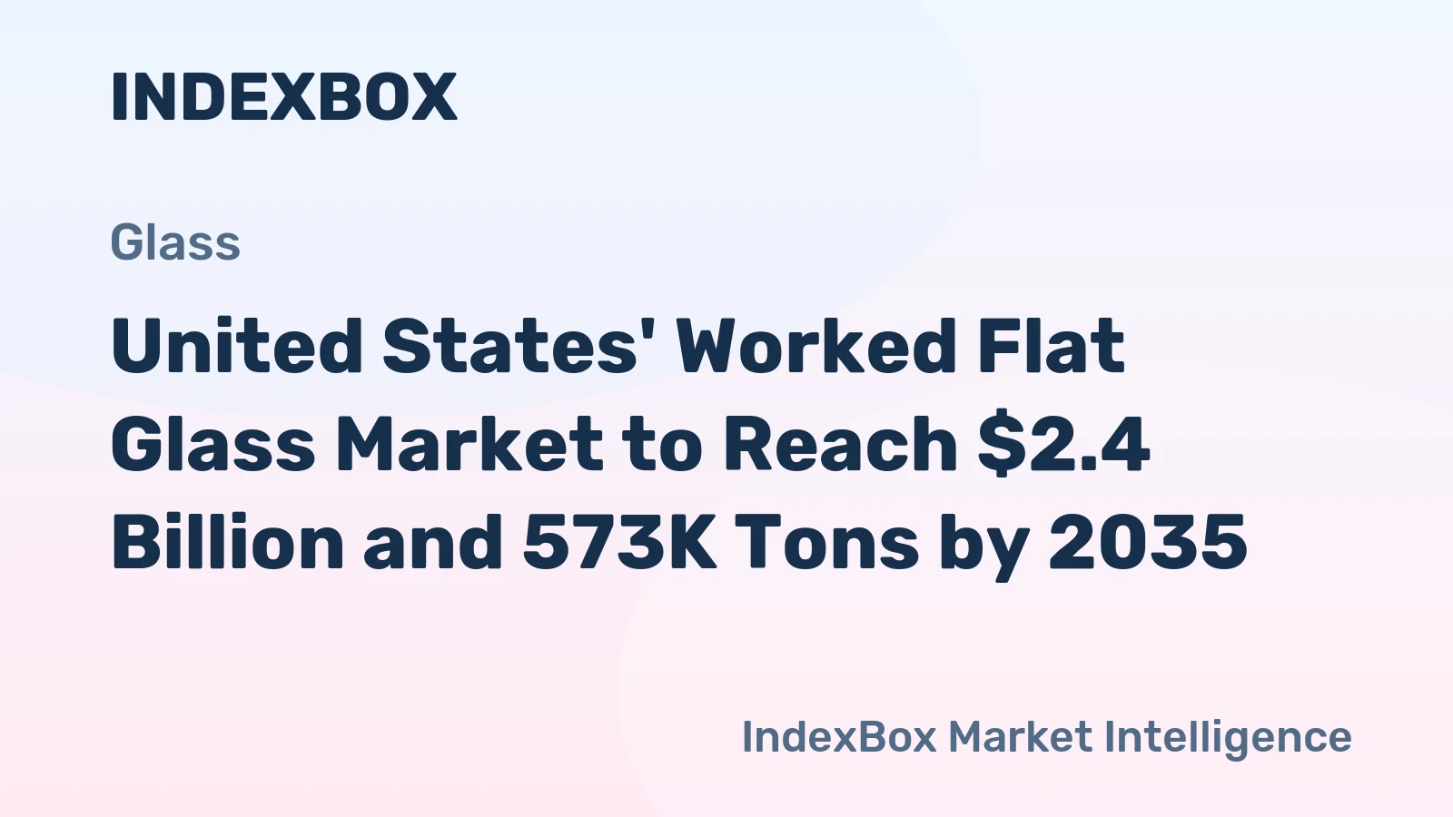 United States' Worked Flat Glass Market to Reach $2.4 Billion and 573K Tons by 2035