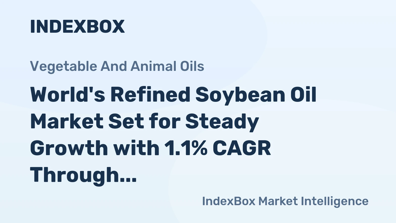 World's Refined Soybean Oil Market Set for Steady Growth with 1.1% CAGR Through 2035
