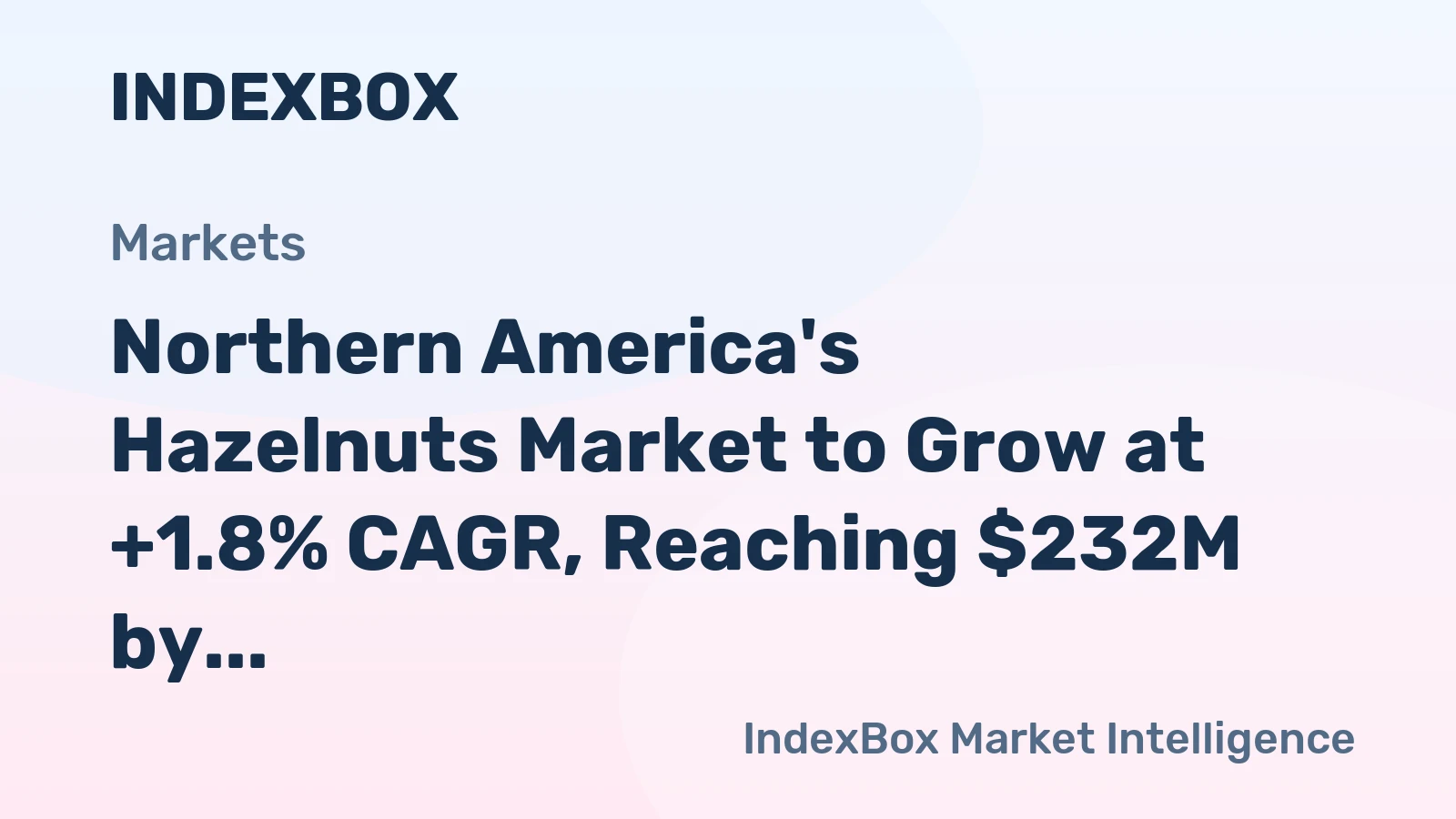 Northern America's Hazelnuts Market to Grow at +1.8% CAGR, Reaching $232M by 2035