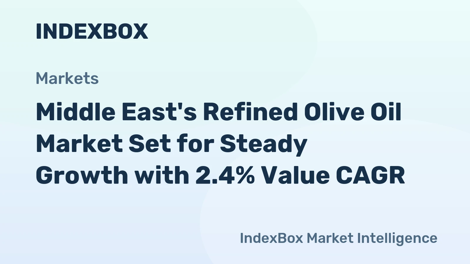 Middle East's Refined Olive Oil Market Set for Steady Growth with 2.4% Value CAGR