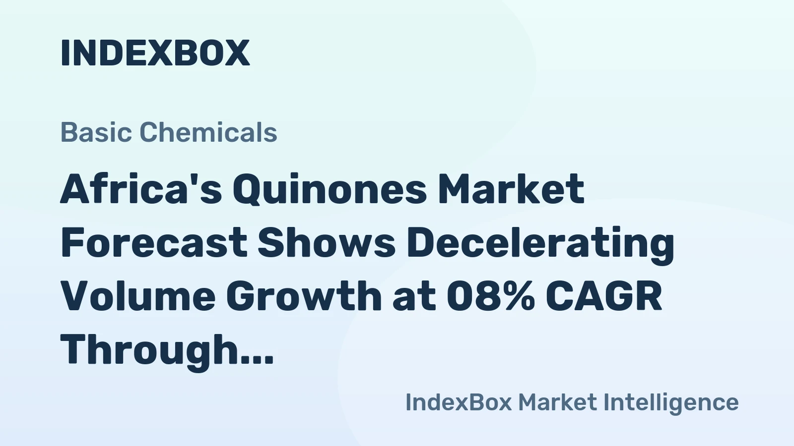 Africa's Quinones Market Forecast Shows Decelerating Volume Growth at 08% CAGR Through 2035