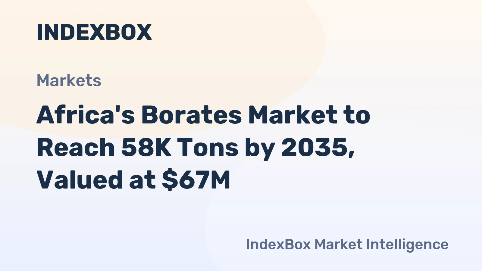Africa's Borates Market to Reach 58K Tons by 2035, Valued at $67M