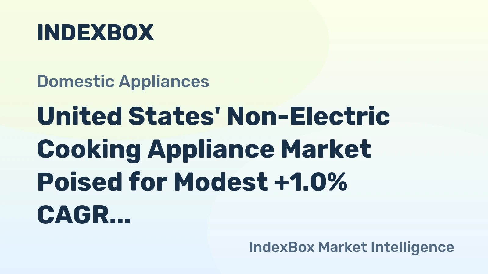 United States' Non-Electric Cooking Appliance Market Poised for Modest +1.0% CAGR Growth Through 2035