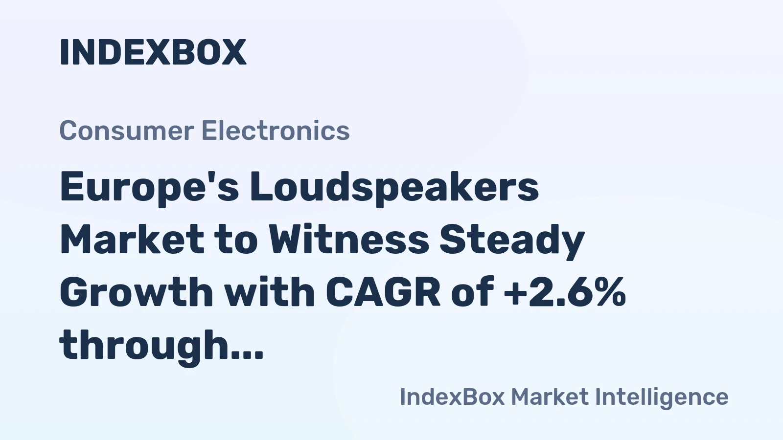 Europe's Loudspeakers Market to Witness Steady Growth with CAGR of +2.6% through 2035
