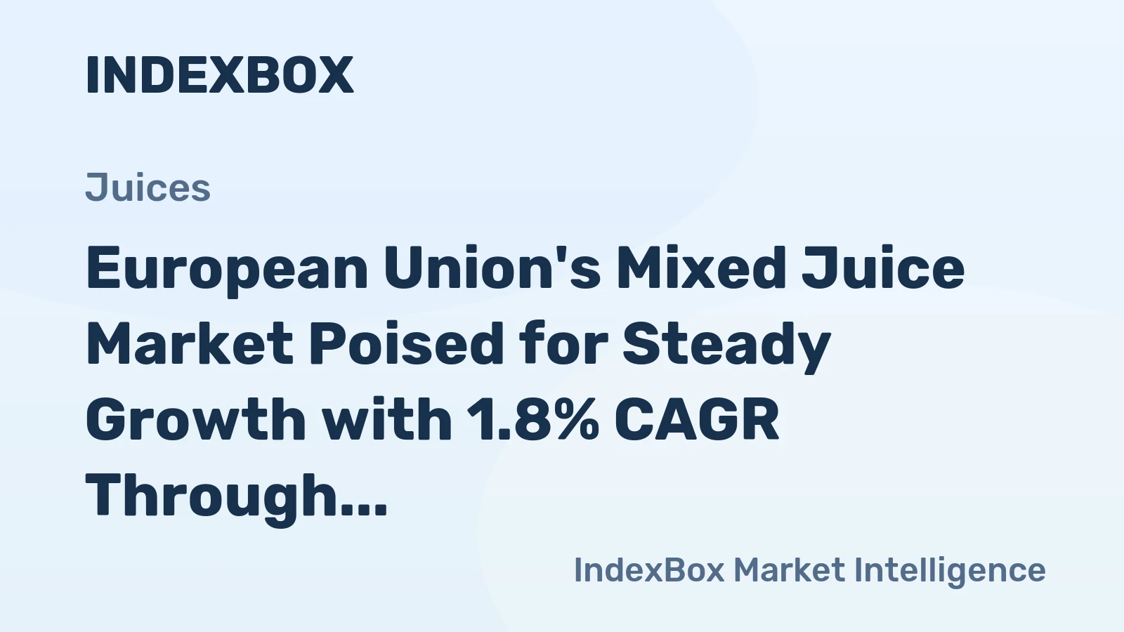 European Union's Mixed Juice Market Poised for Steady Growth with 1.8% CAGR Through 2035