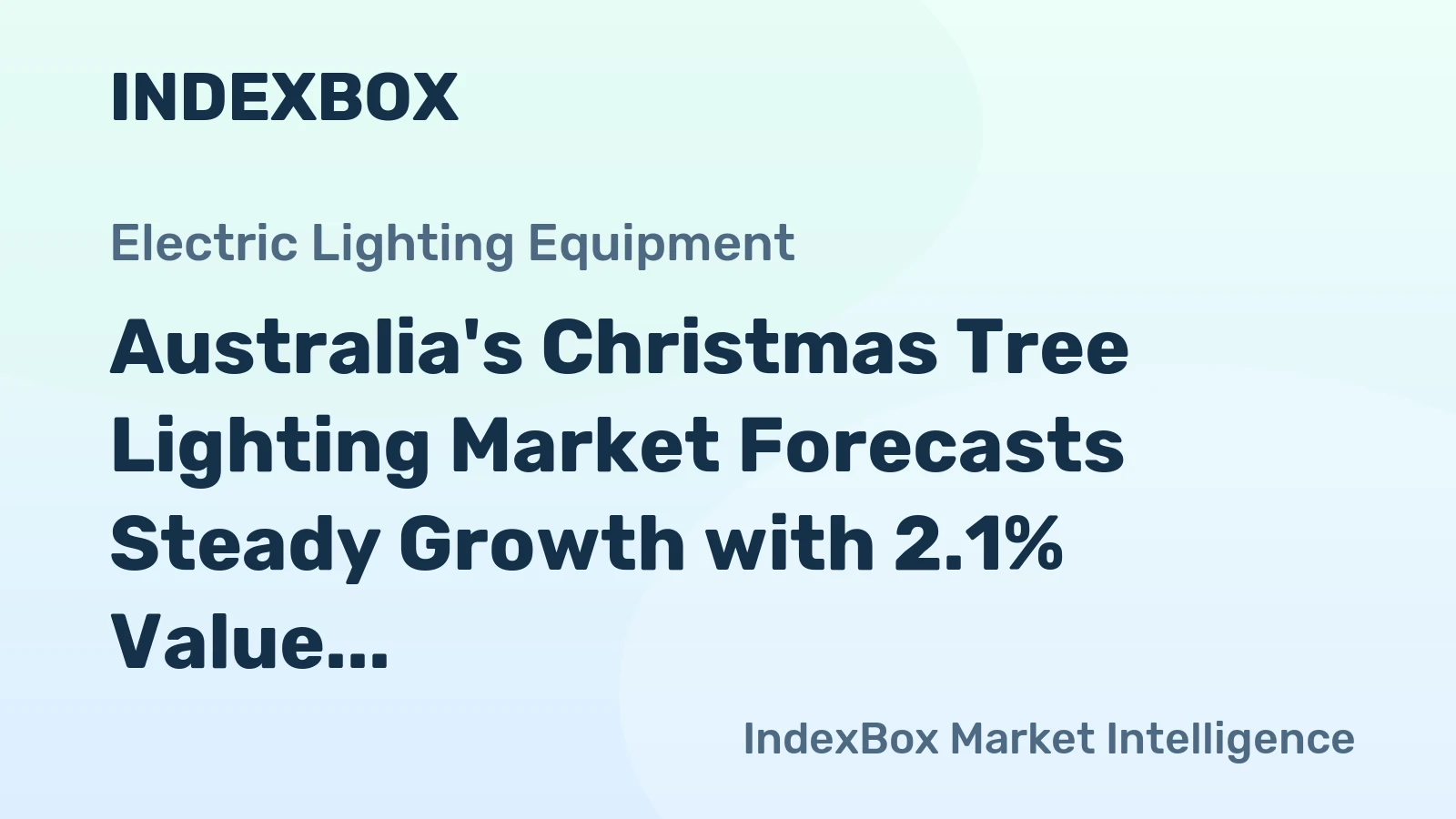 Australia's Christmas Tree Lighting Market Forecasts Steady Growth with 2.1% Value CAGR