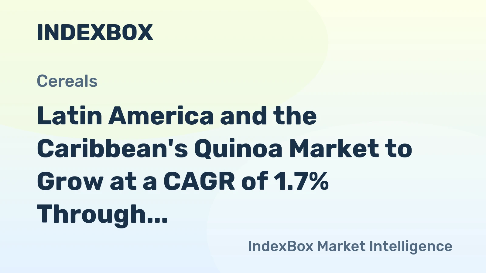 Latin America and the Caribbean's Quinoa Market to Grow at a CAGR of 1.7% Through 2035, Reaching $225M