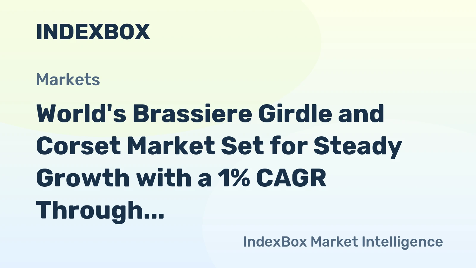 World's Brassiere Girdle and Corset Market Set for Steady Growth with a 1% CAGR Through 2035