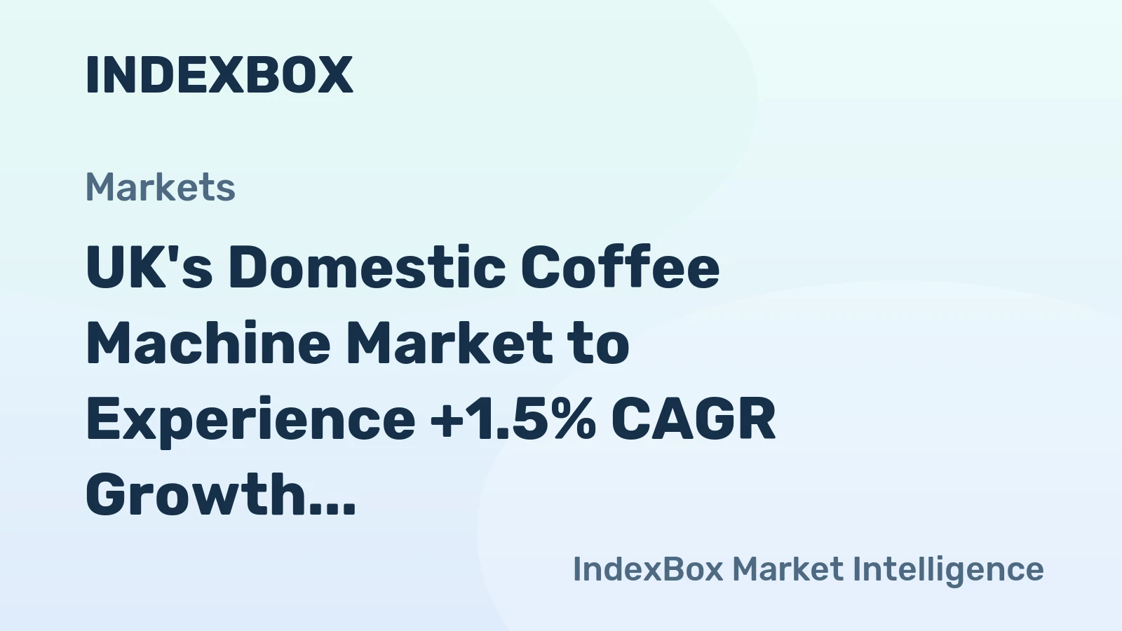 UK's Domestic Coffee Machine Market to Experience +1.5% CAGR Growth, Reaching 3.3M Units by 2035
