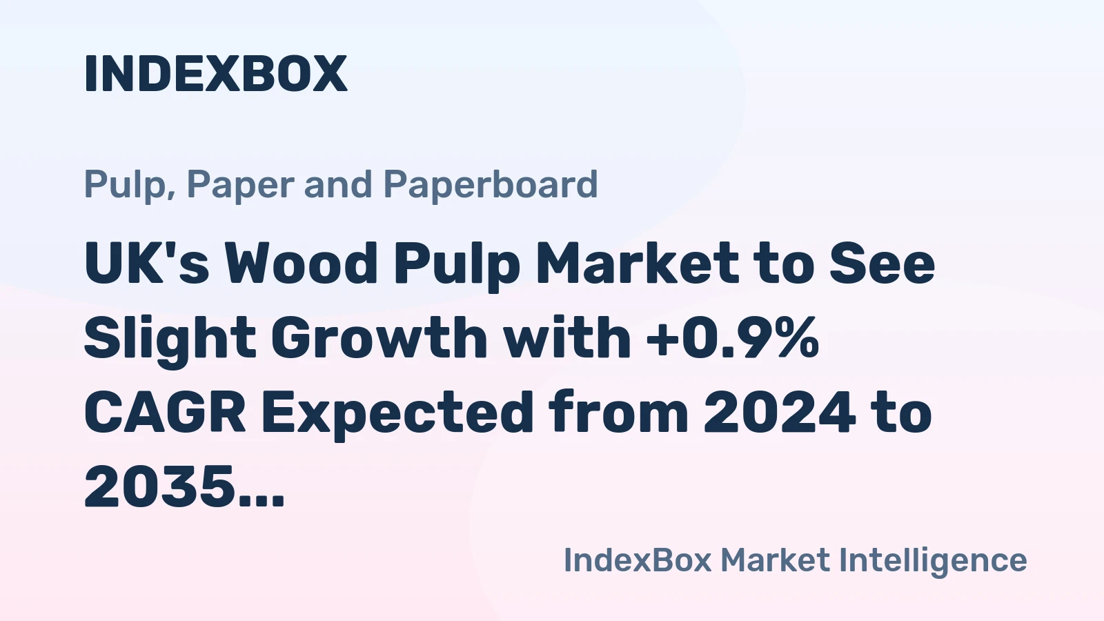 UK's Wood Pulp Market to See Slight Growth with +0.9% CAGR Expected from 2024 to 2035