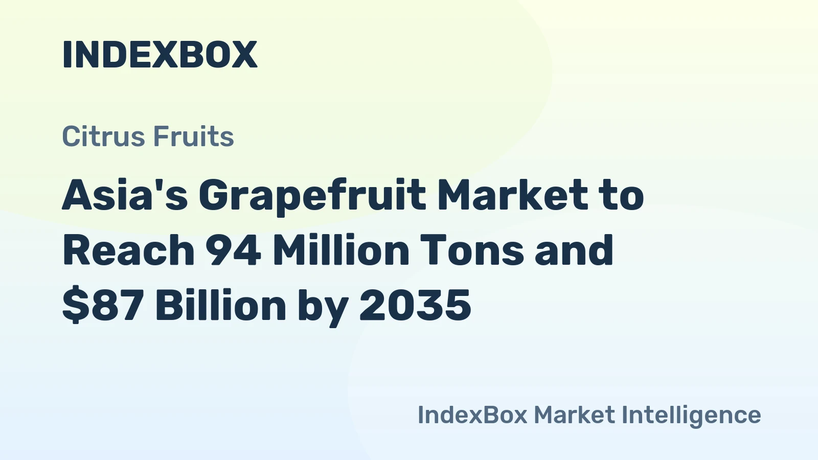 Asia's Grapefruit Market to Reach 94 Million Tons and $87 Billion by 2035