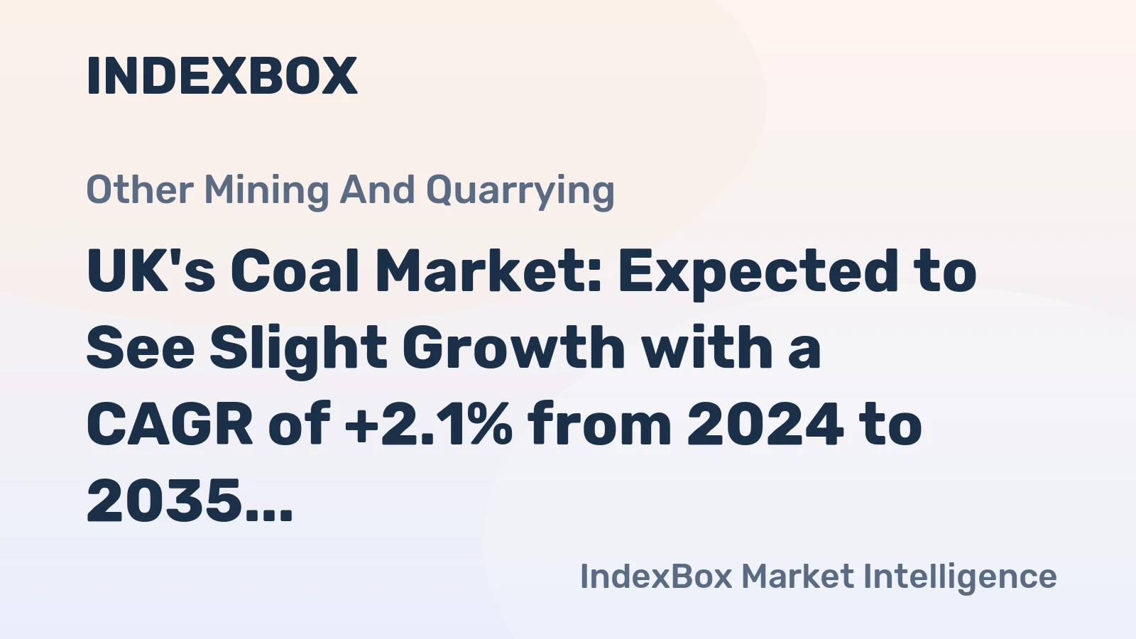 UK's Coal Market: Expected to See Slight Growth with a CAGR of +2.1% from 2024 to 2035