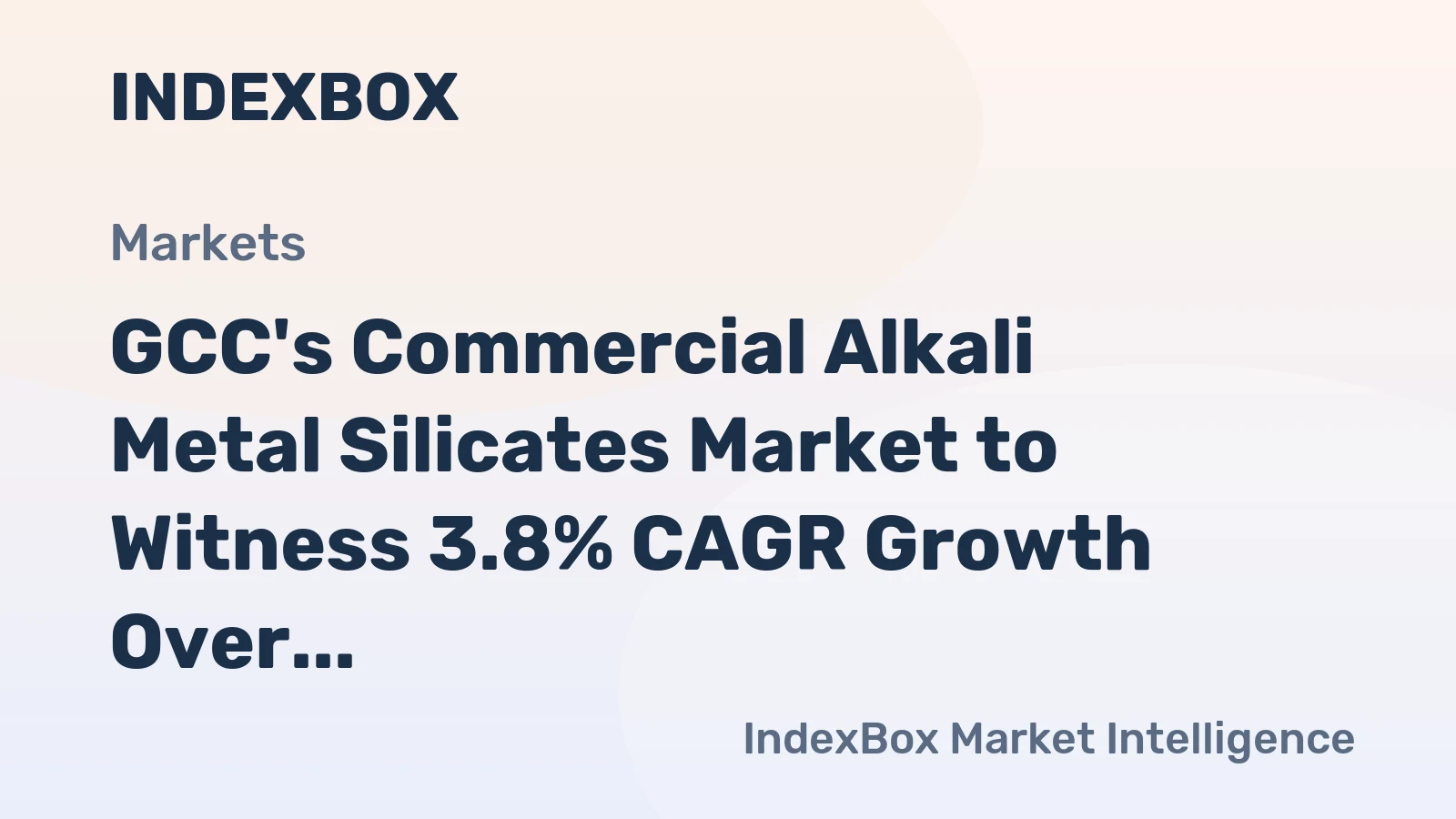 GCC's Commercial Alkali Metal Silicates Market to Witness 3.8% CAGR Growth Over Next Decade