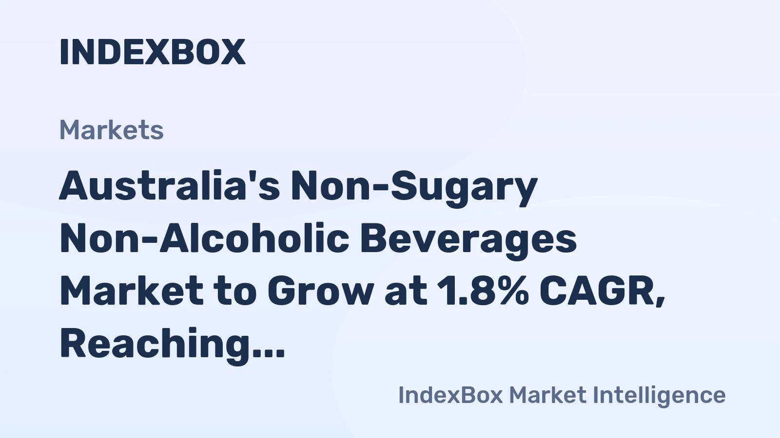 Australia's Non-Sugary Non-Alcoholic Beverages Market to Grow at 1.8% CAGR, Reaching 1.5B Litres by 2035