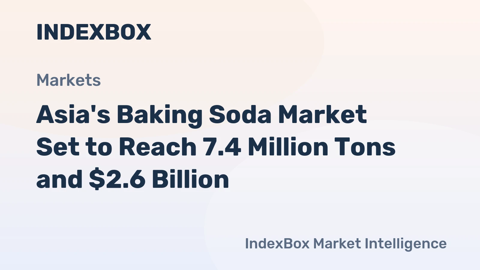 Asia's Baking Soda Market Set to Reach 7.4 Million Tons and $2.6 Billion