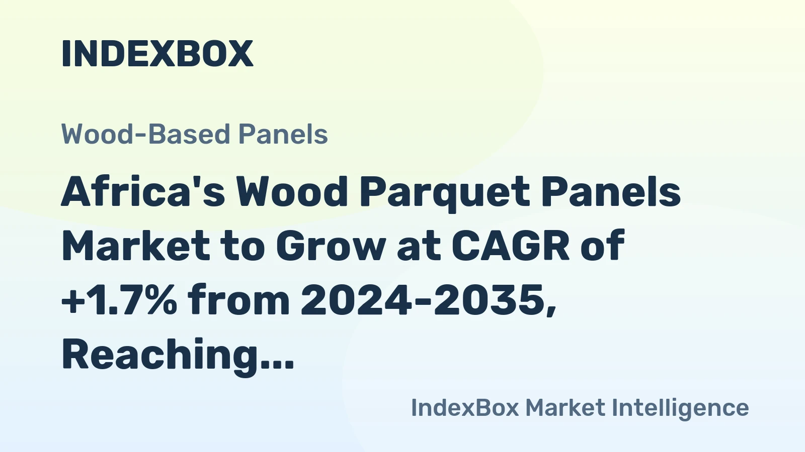 Africa's Wood Parquet Panels Market to Grow at CAGR of +1.7% from 2024-2035, Reaching 1.2M Tons