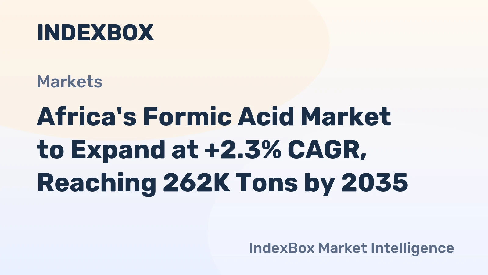 Africa's Formic Acid Market to Expand at +2.3% CAGR, Reaching 262K Tons by 2035