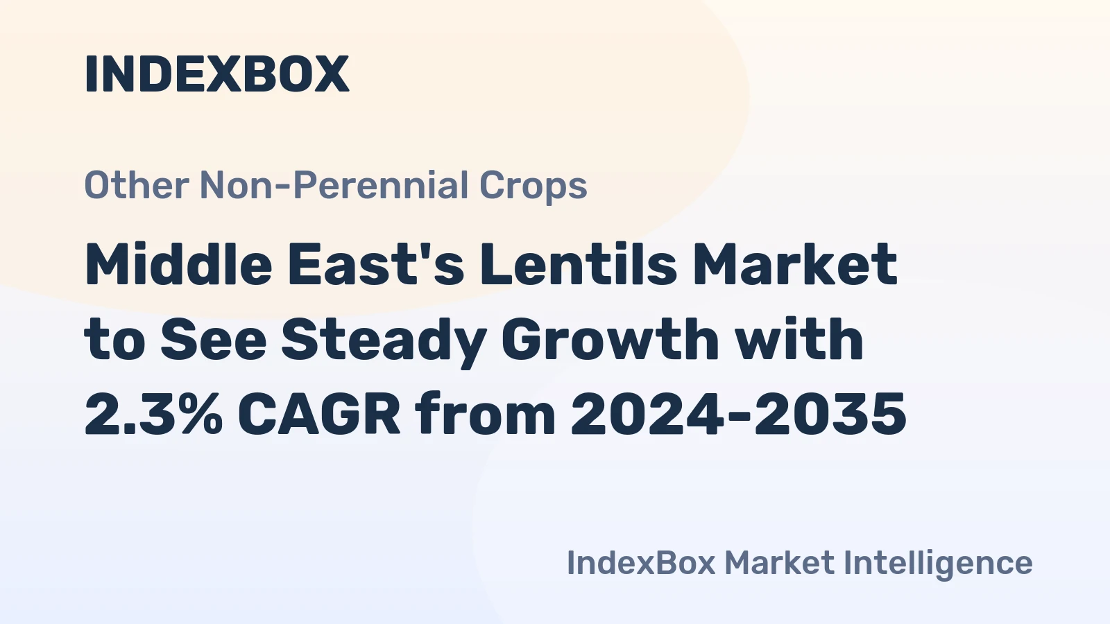 Middle East's Lentils Market to See Steady Growth with 2.3% CAGR from 2024-2035