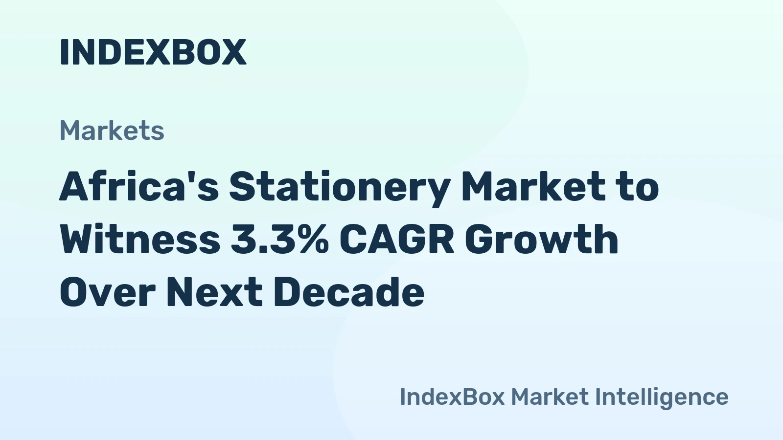 Africa's Stationery Market to Witness 3.3% CAGR Growth Over Next Decade