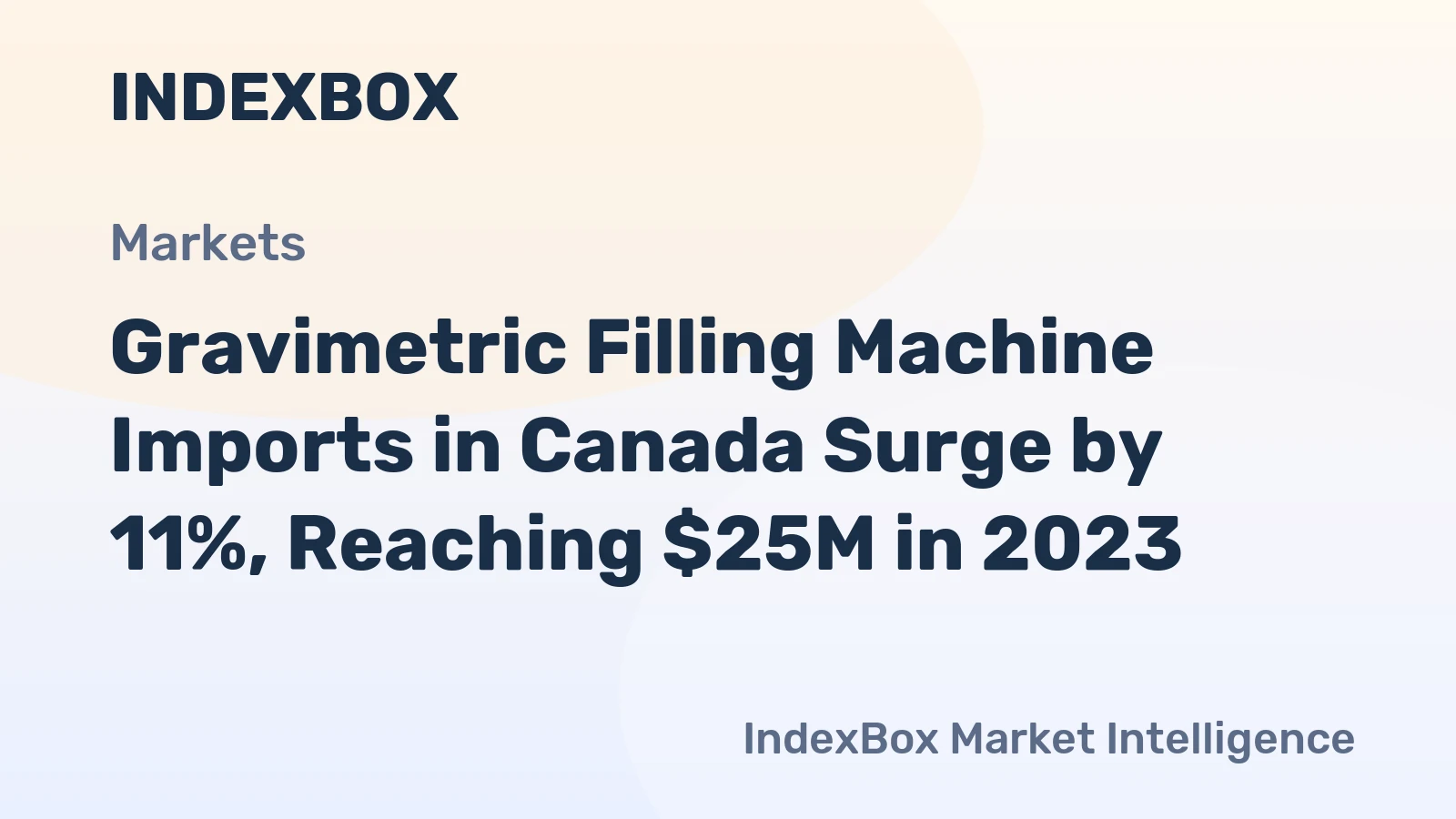 Gravimetric Filling Machine Imports in Canada Surge by 11%, Reaching $25M in 2023