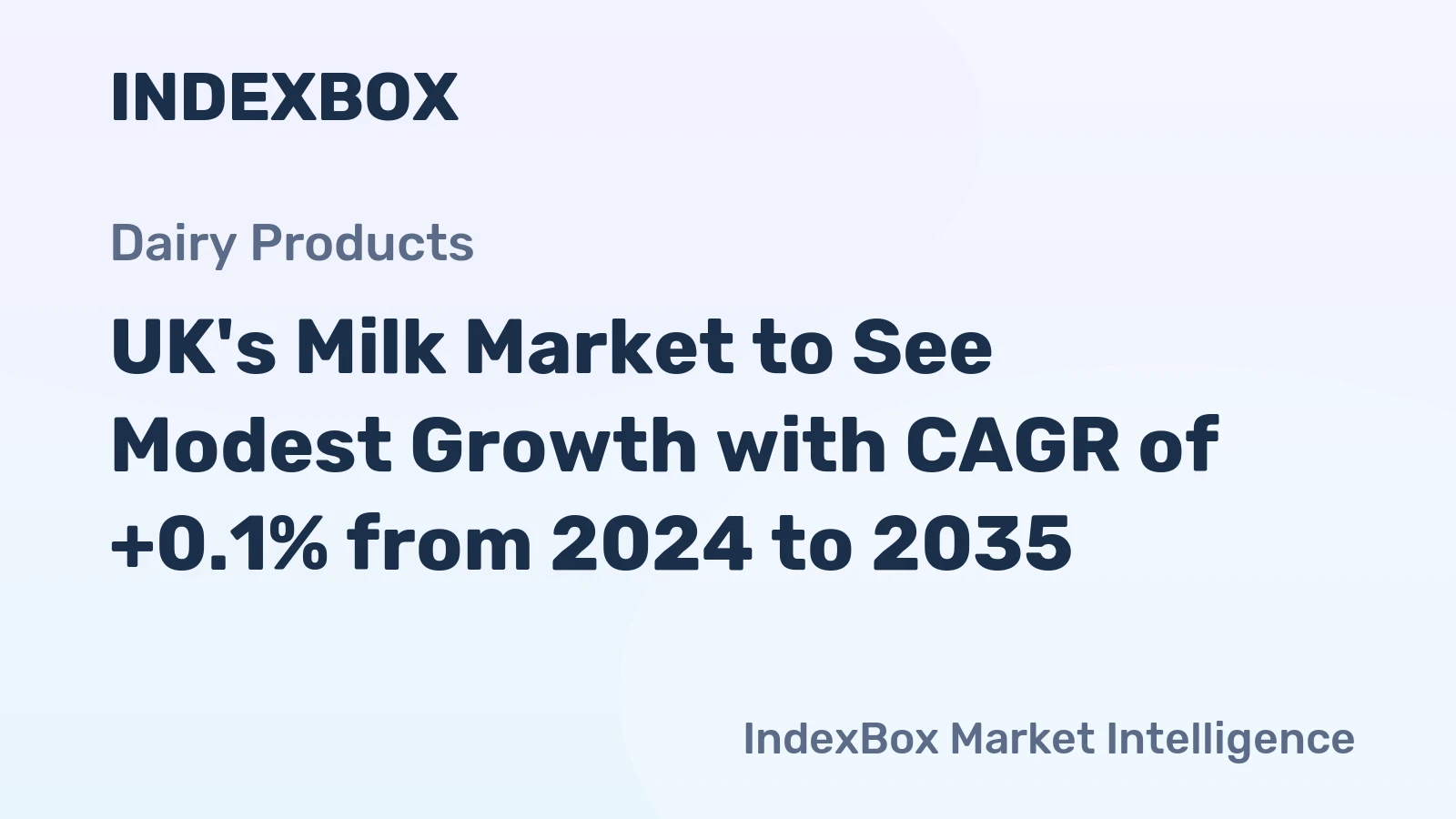 UK's Milk Market to See Modest Growth with CAGR of +0.1% from 2024 to 2035