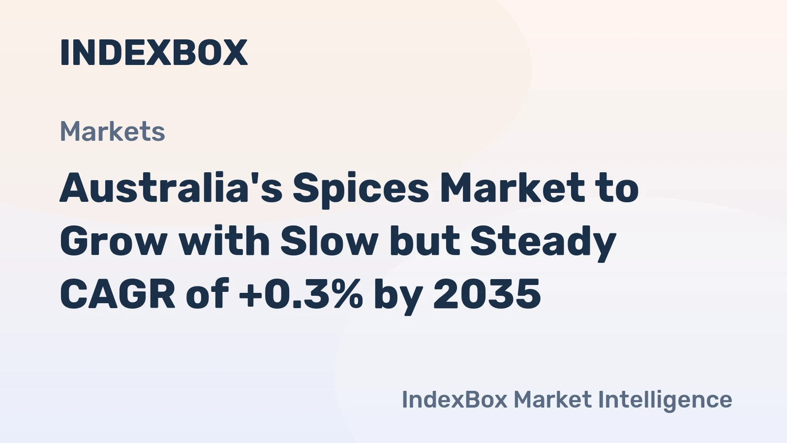 Australia's Spices Market to Grow with Slow but Steady CAGR of +0.3% by 2035