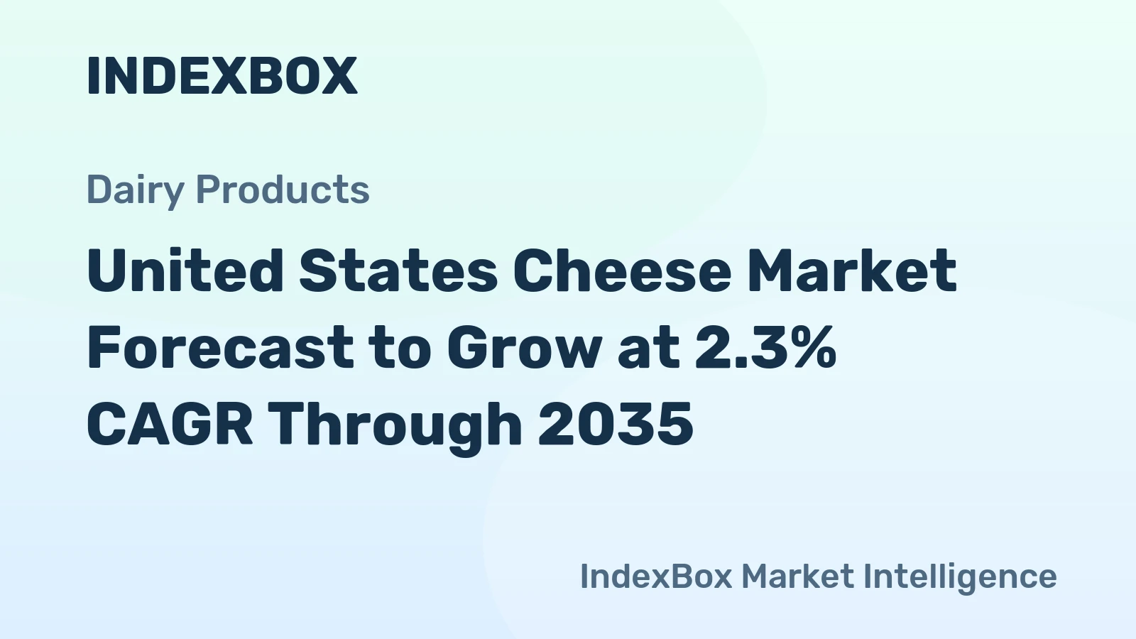 United States Cheese Market Forecast to Grow at 2.3% CAGR Through 2035