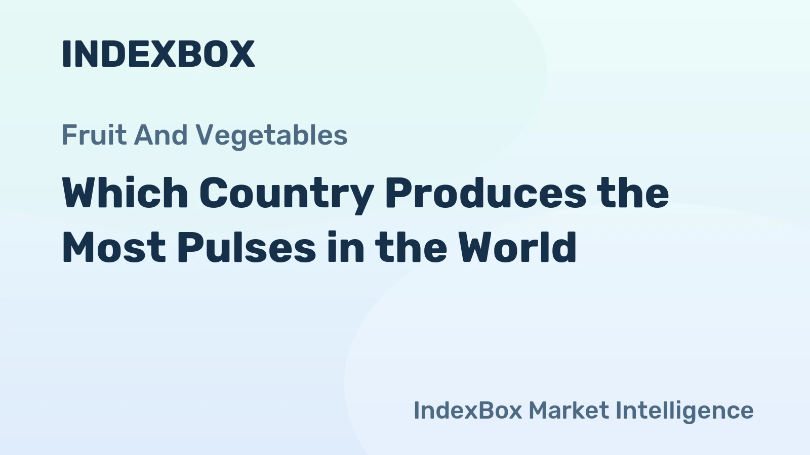 Which Country Produces the Most Pulses in the World?