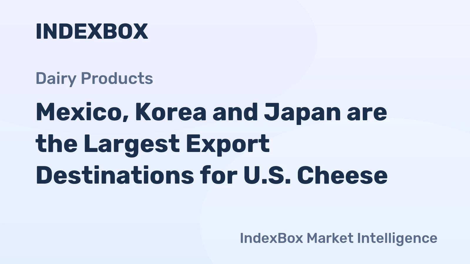 Mexico, Korea and Japan are the Largest Export Destinations for U.S. Cheese