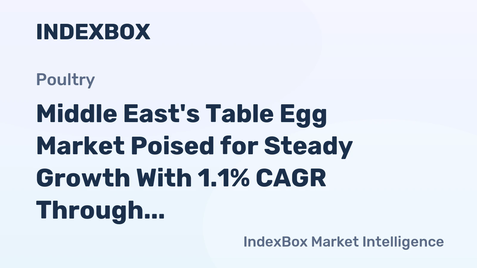 Middle East's Table Egg Market Poised for Steady Growth With 1.1% CAGR Through 2035