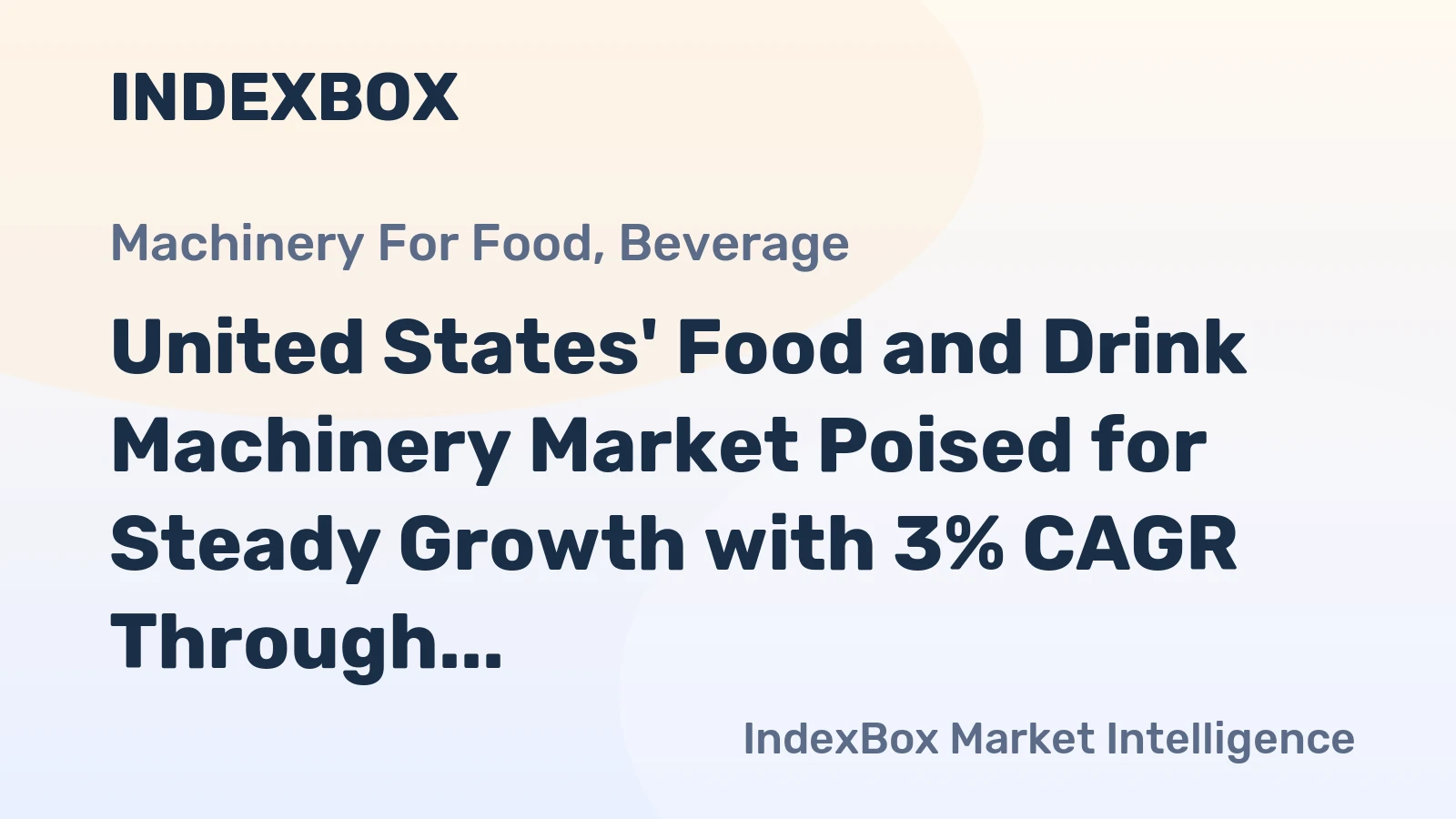 United States' Food and Drink Machinery Market Poised for Steady Growth with 3% CAGR Through 2035