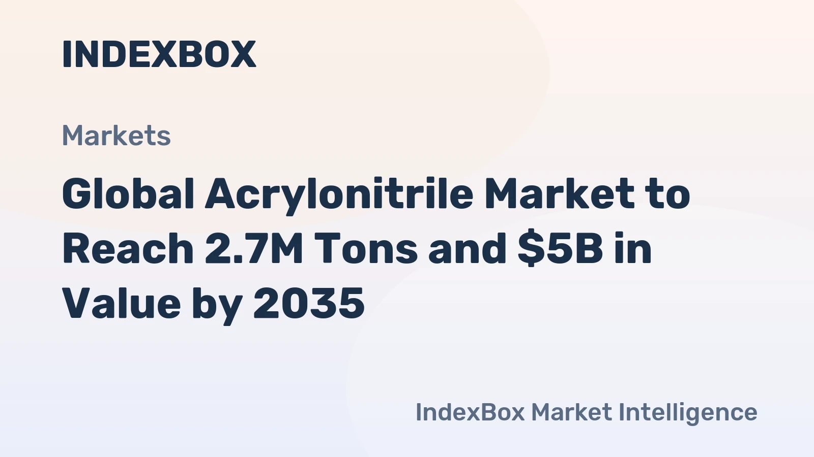 Global Acrylonitrile Market to Reach 2.7M Tons and $5B in Value by 2035