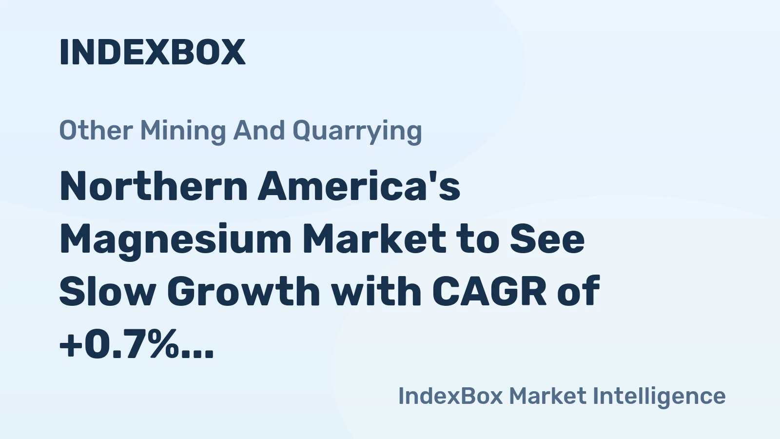 Northern America's Magnesium Market to See Slow Growth with CAGR of +0.7% from 2024 to 2035