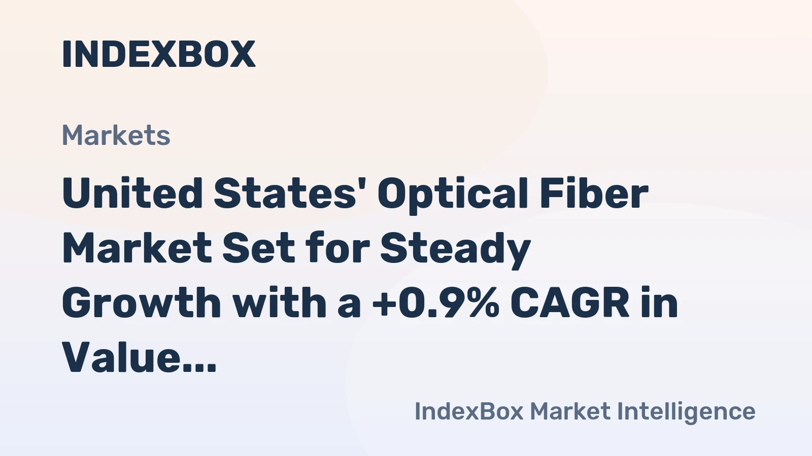 United States' Optical Fiber Market Set for Steady Growth with a +0.9% CAGR in Value Through 2035
