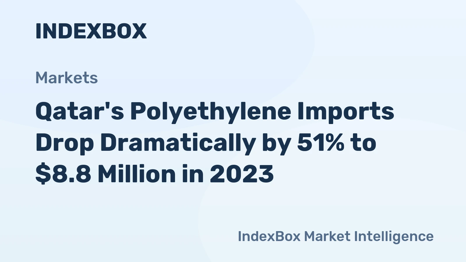 Qatar's Polyethylene Imports Drop Dramatically by 51% to $8.8 Million in 2023